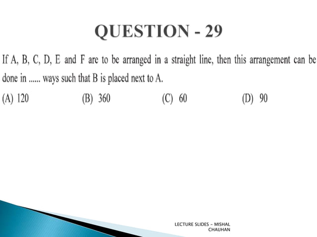 Extra practice problems P&C - class xi - module 1 | PPT