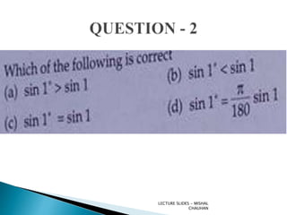 Extra practice problems trigonometry - class xi - module 2 | PPTX