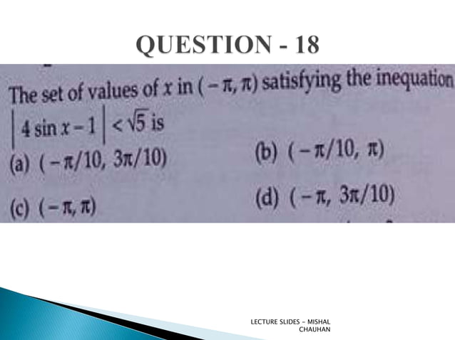 Extra practice problems trigonometry - class xi - module 3 | PPTX