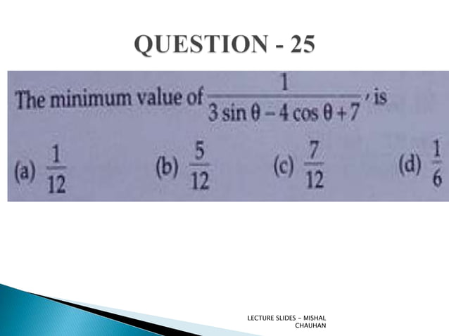 Extra practice problems trigonometry - class xi - module 3 | PPTX