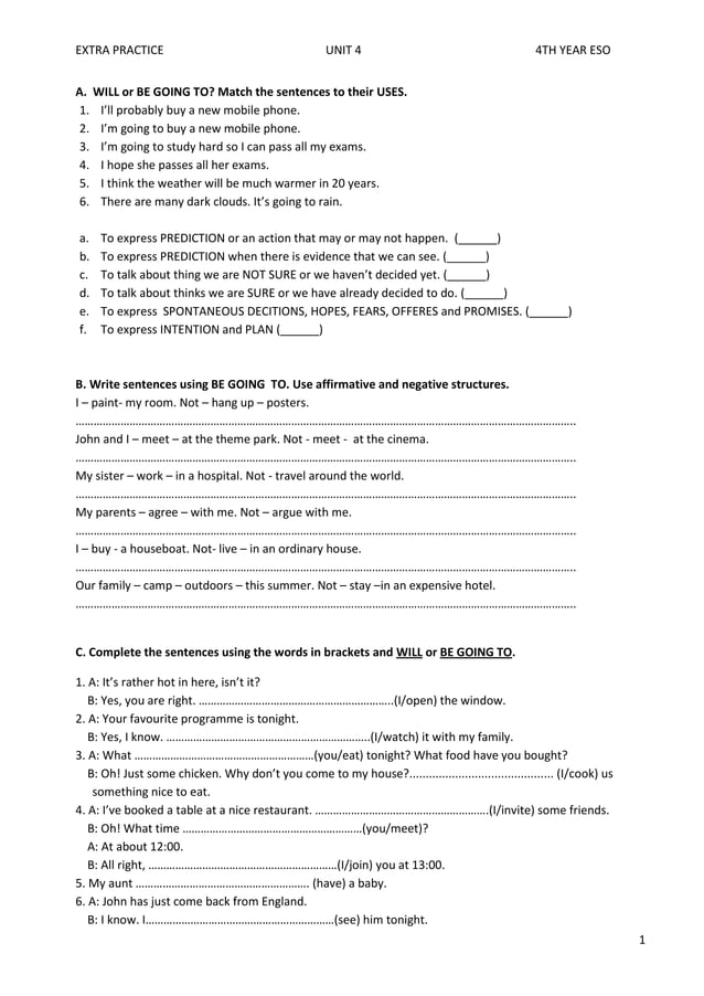Extrapractice unit4 | PDF