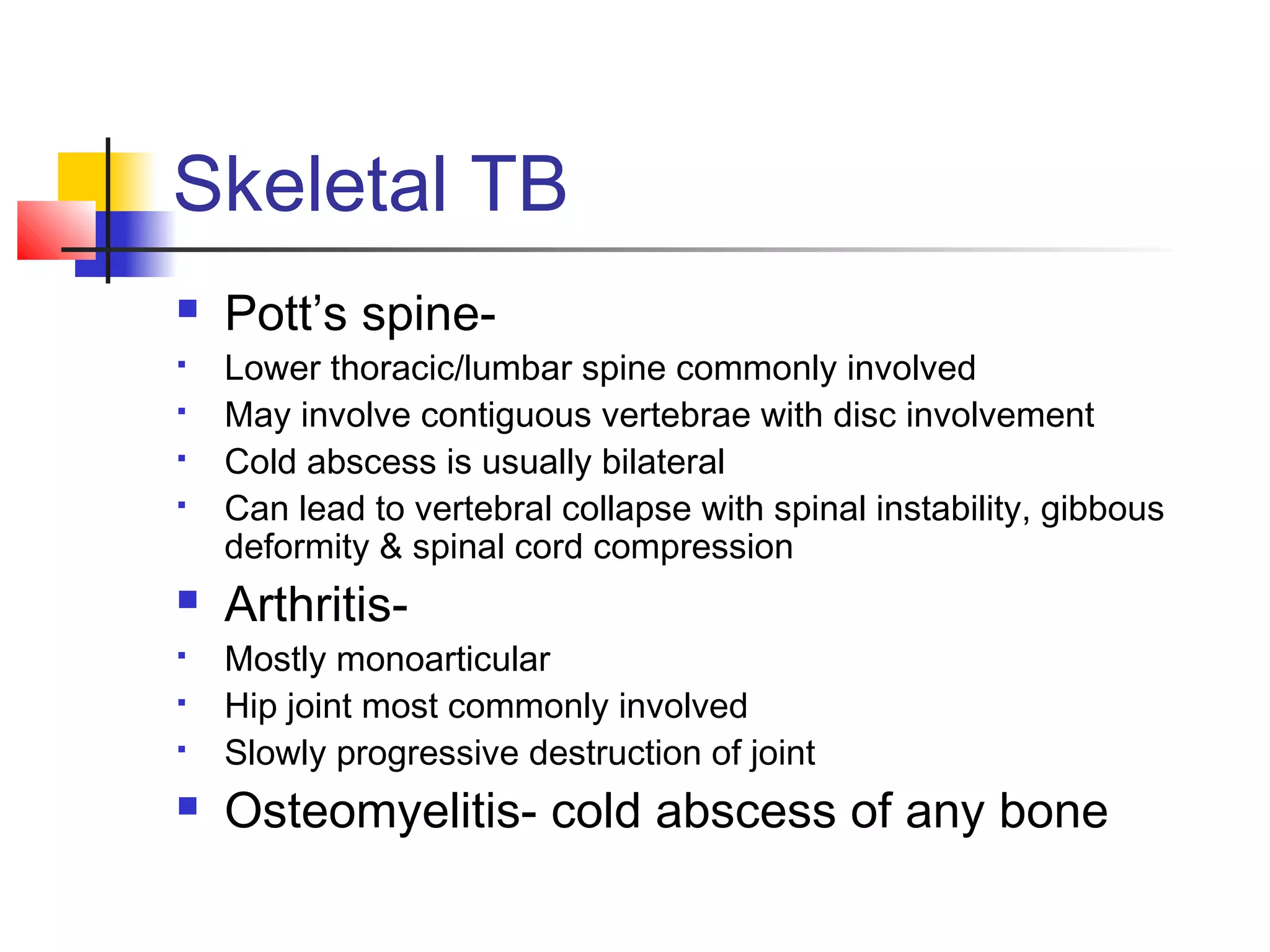 Extrapulmonary tuberculosis | PPT
