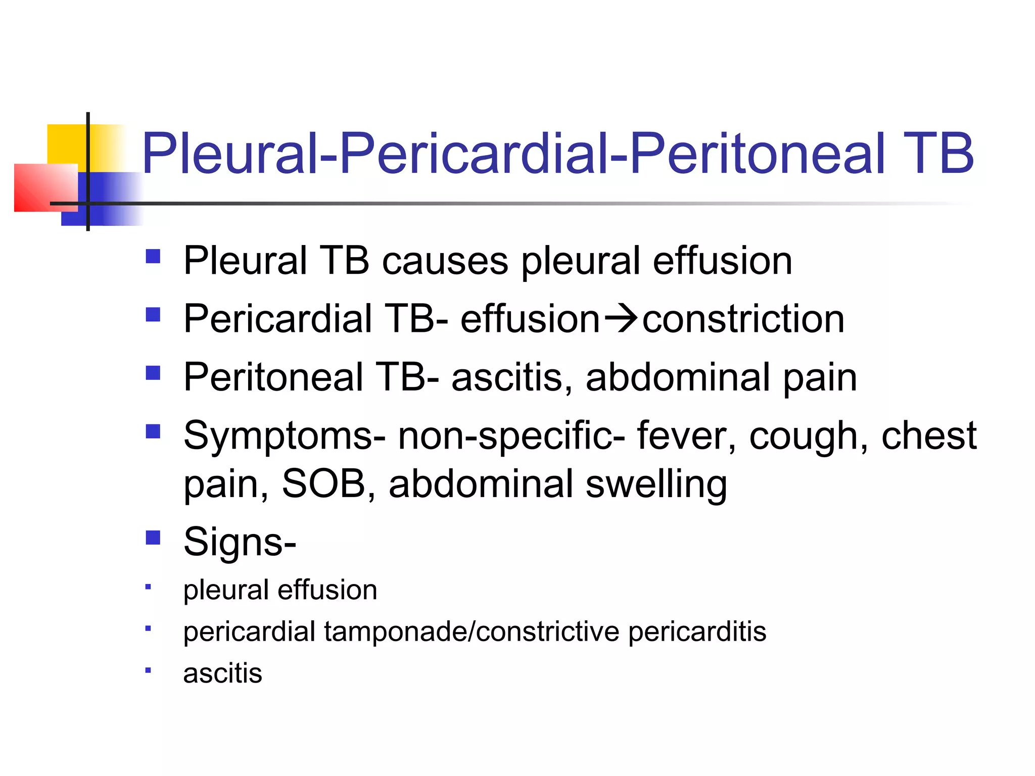Extrapulmonary tuberculosis | PPT