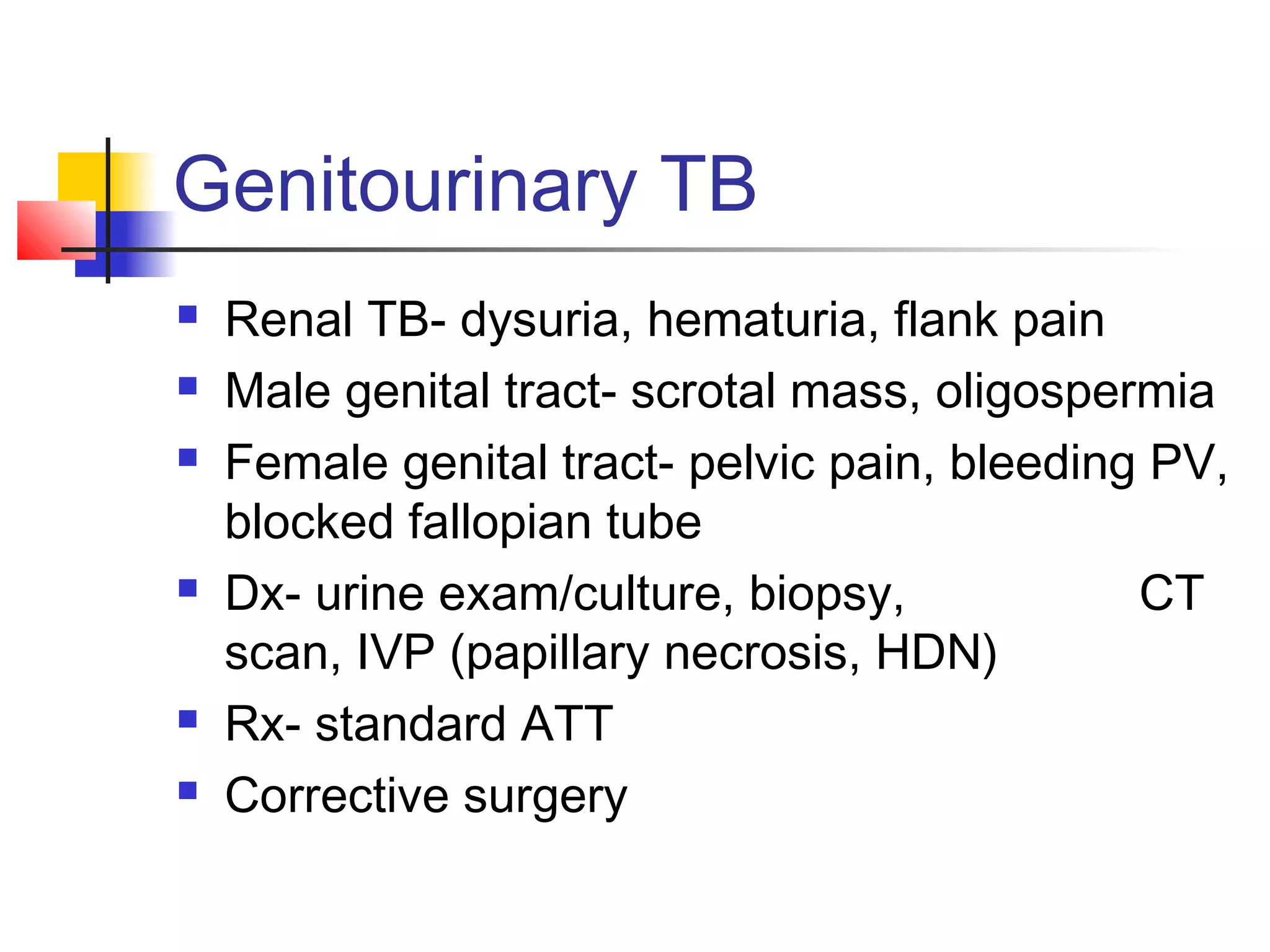 Extrapulmonary tuberculosis | PPT