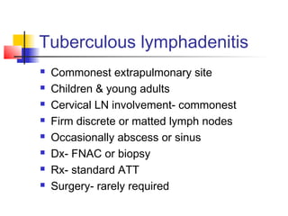 Extrapulmonary tuberculosis | PPT