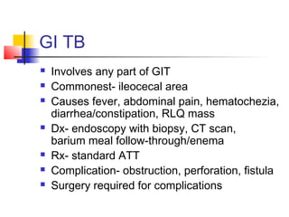 Extrapulmonary tuberculosis | PPT