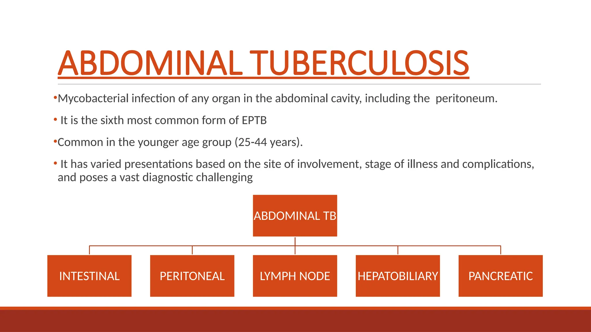EXTRA PULMONARY TUBERCULOSIS clinical features | PPTX | Lung and ...