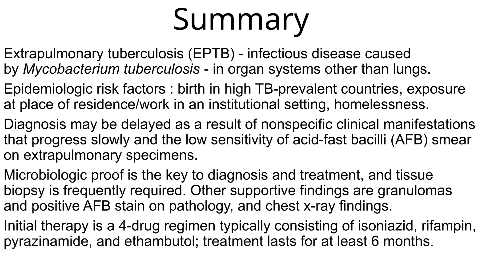 Extra Pulmonary Tuberculosis.pptx lhtcclutdtduldttudputdputf | PPTX