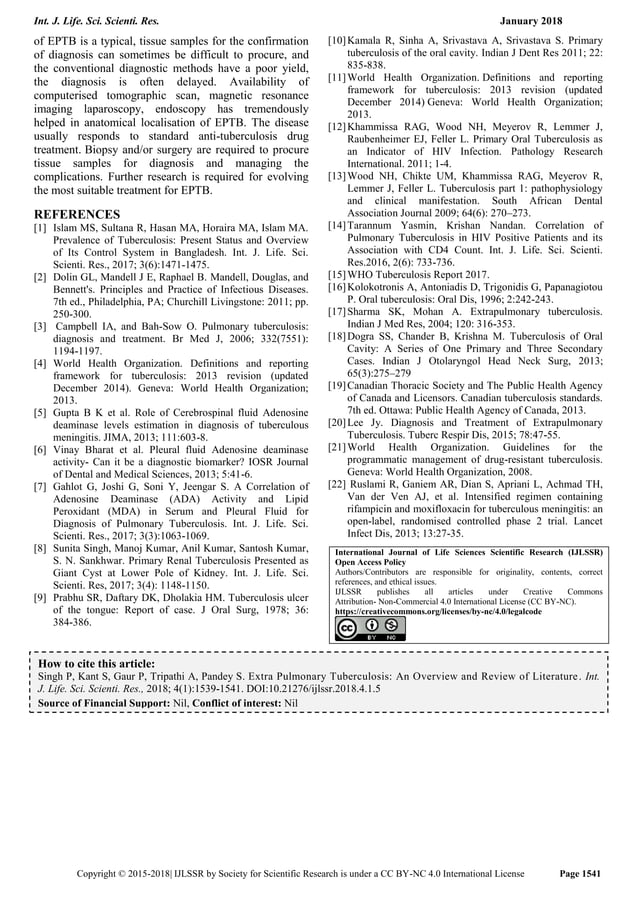 Extra pulmonary tuberculosis_an_overview_and_review_of_literature | PDF | Lung and Respiratory ...