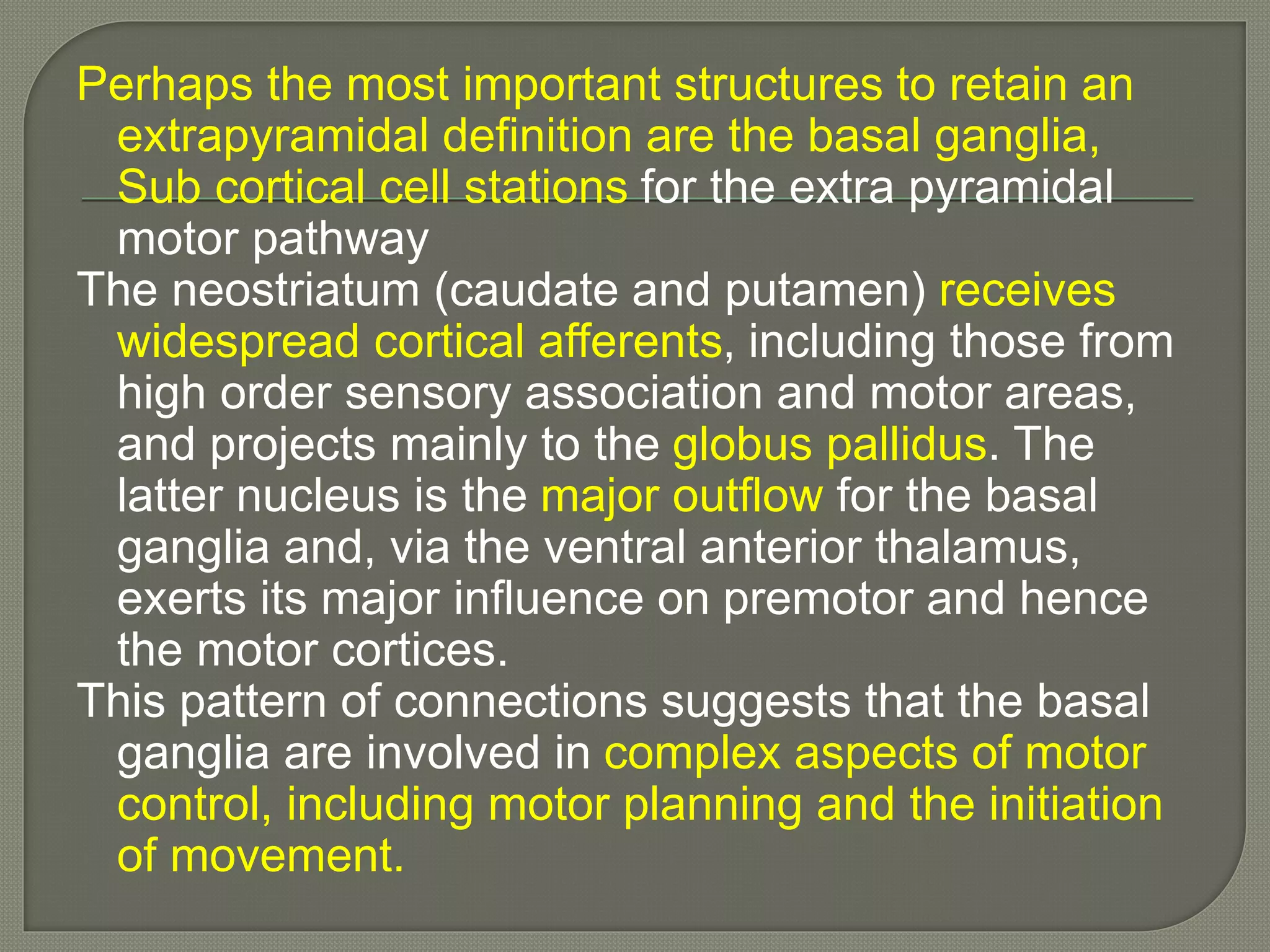 Extrapyramidal disorders | PPTX