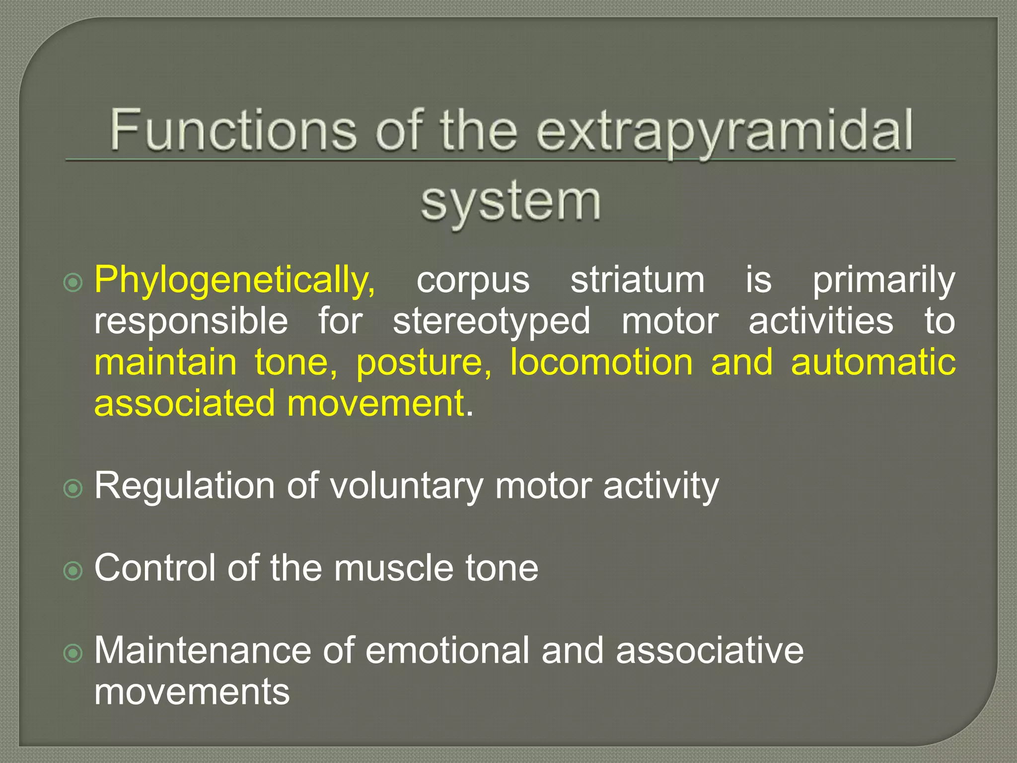 Extrapyramidal disorders | PPTX