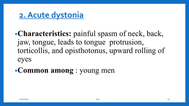 Extra pyramidal side effects | PPTX