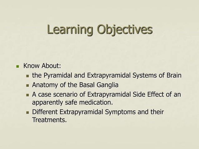 Extrapyramidal Symptoms.