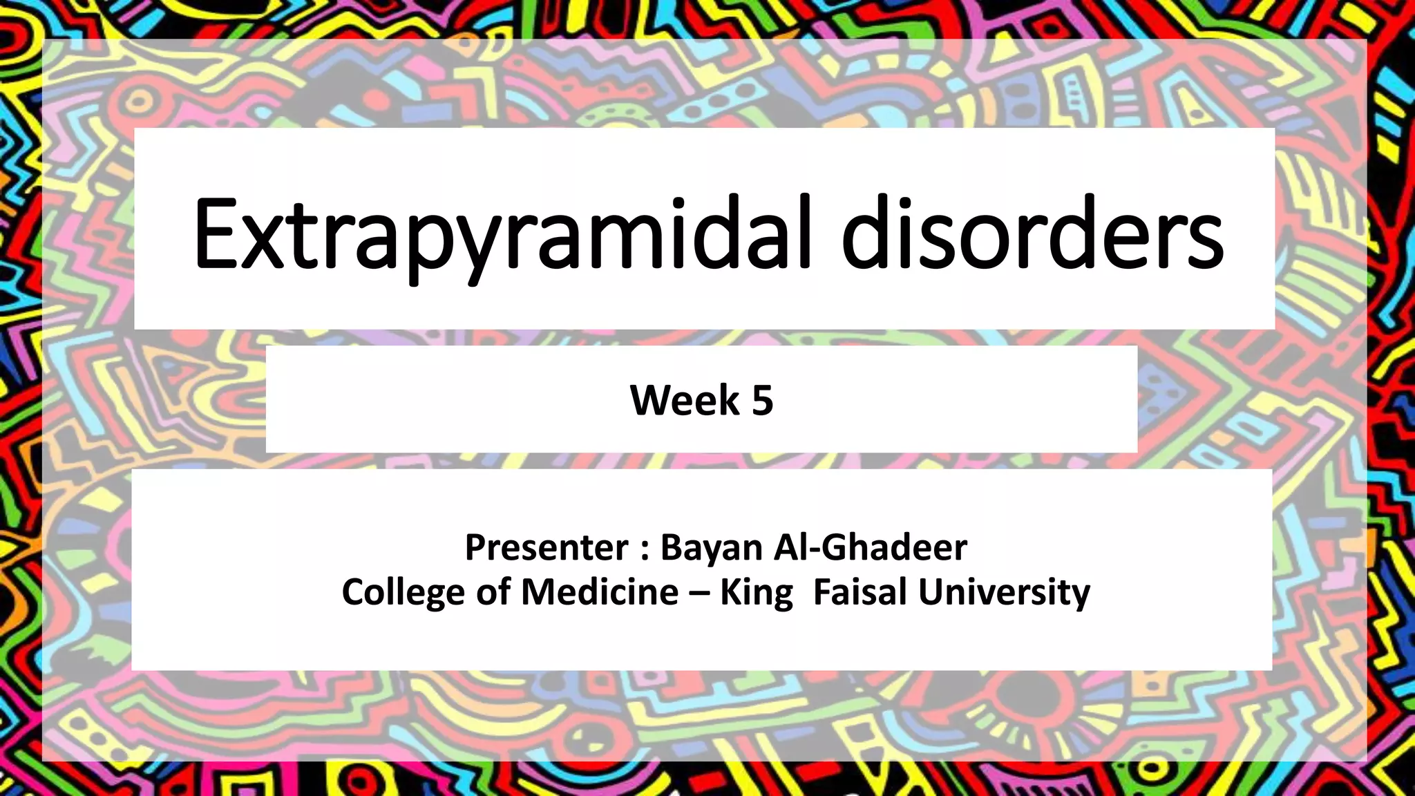 Extrapyramidal system - parkinson's disease | PPTX