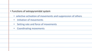 Extrapyramidal system - parkinson's disease | PPTX