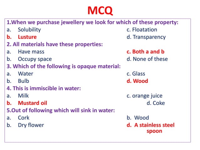 sorting material into groups - extra questions | PPTX