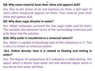 sorting material into groups - extra questions | PPTX