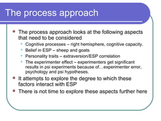Extrasensory Perception (Esp) | PPT