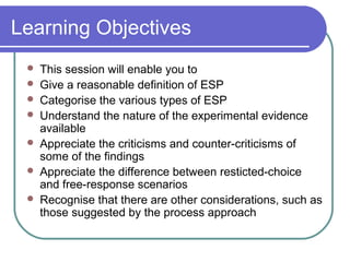 Extrasensory Perception (Esp) | PPT