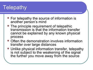Extrasensory Perception (Esp) | PPT | Paranormal Phenomena | Hobbies ...