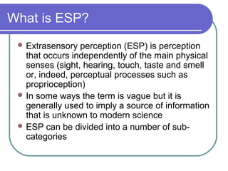 Extrasensory Perception Examples