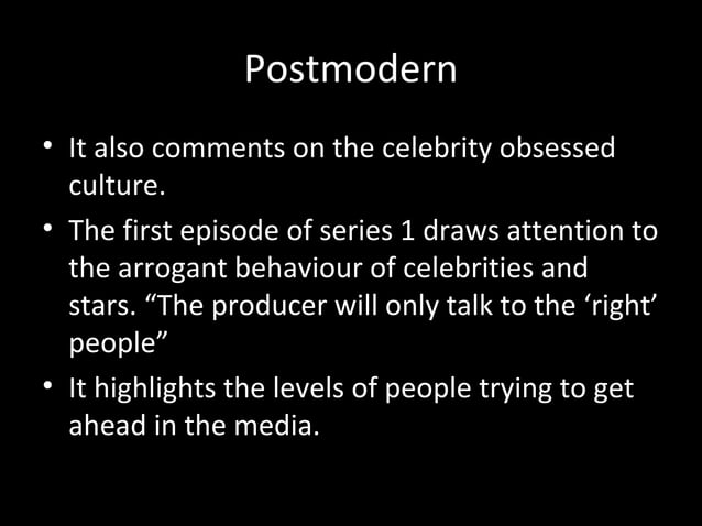 Extras postmodern | PPT