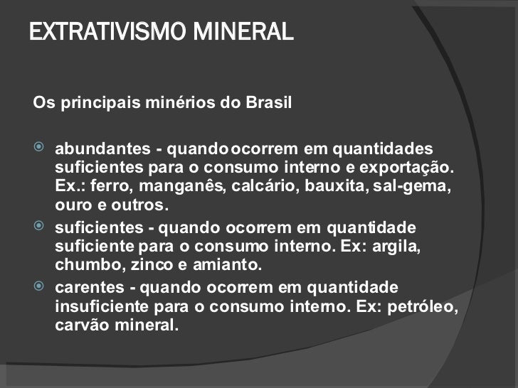 Extrativismo Mineral