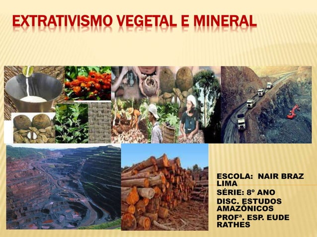Extrativismo vegetal e mineral | PPT