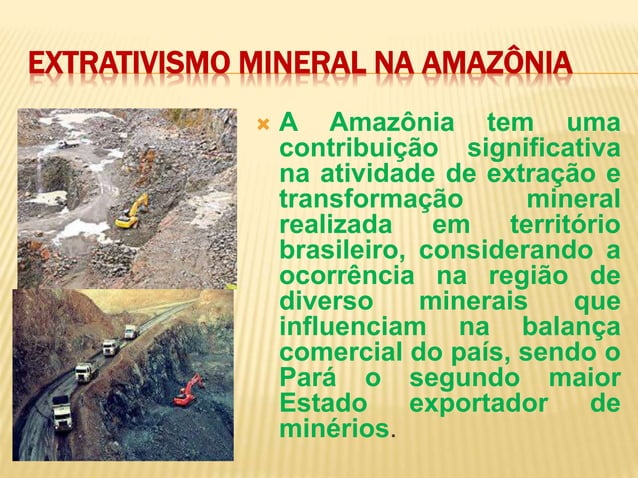 Extrativismo vegetal e mineral