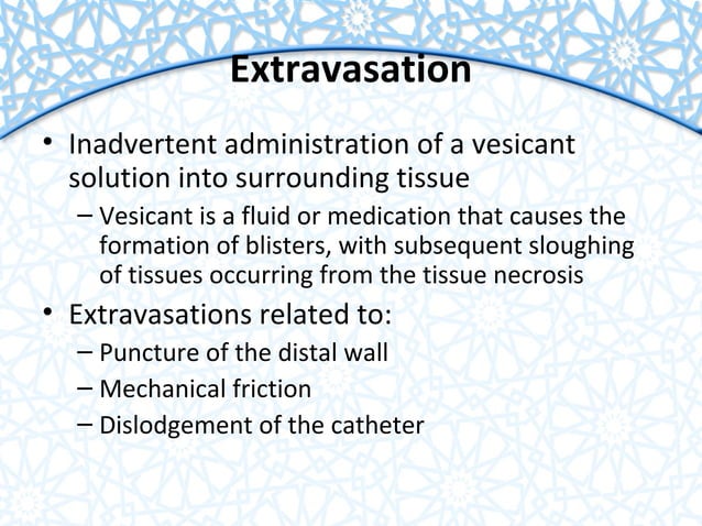 Extravasation | PPT | First Aid | Injuries