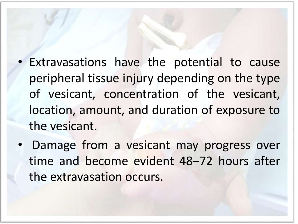 Extravasation In Neonate