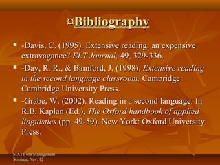 Promoting Extensive Reading | PPT