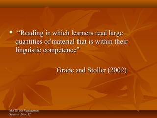 Promoting Extensive Reading | PPT