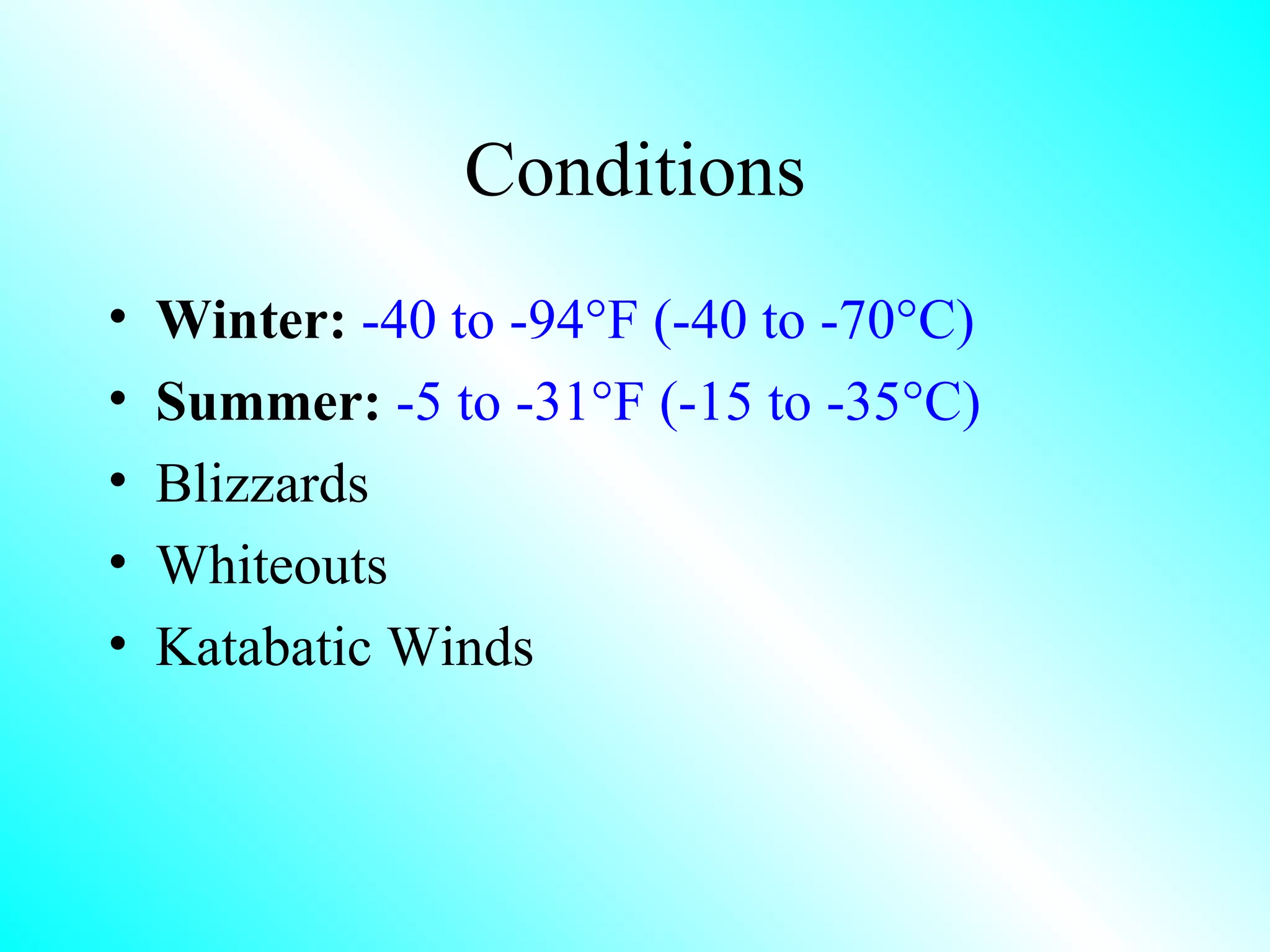 Extreme Conditions | PPT