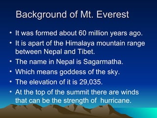 Mt. Everest | PPT