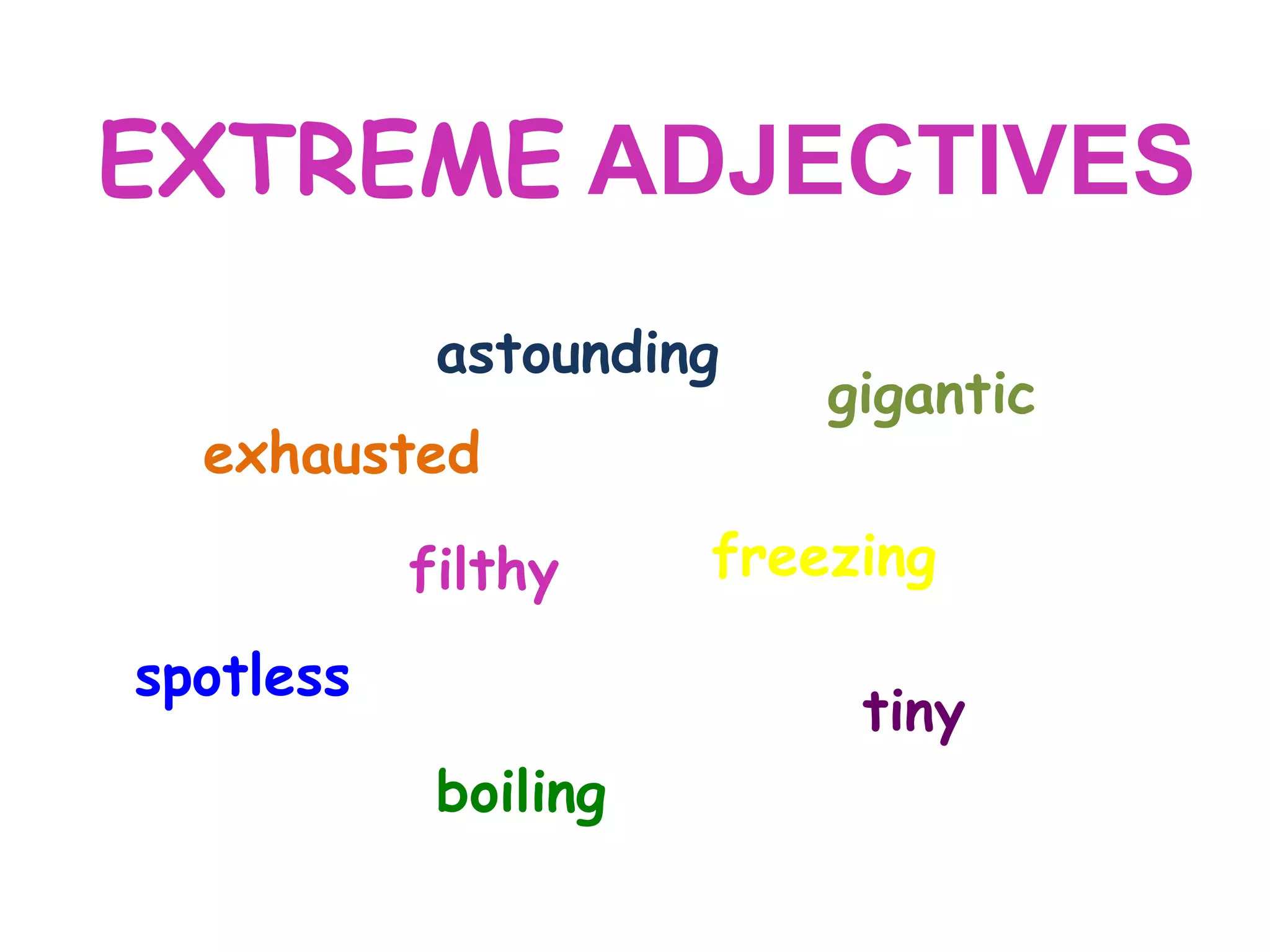 Extreme adjectives | PPTX
