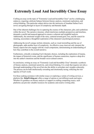 Extremely Loud And Incredibly Close Essay.pdf