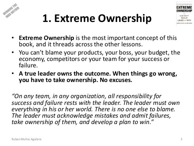 Extreme Ownership Takeaways - Ruben Munoz Aguilera