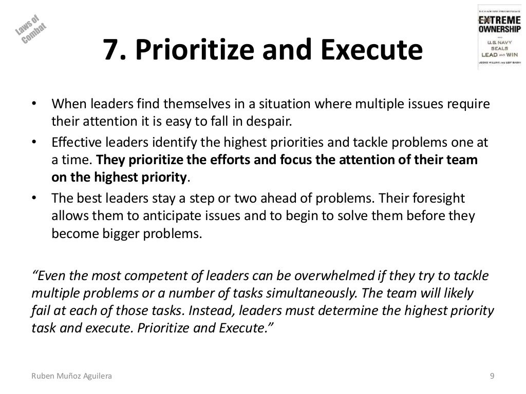 Extreme Ownership Takeaways - Ruben Munoz Aguilera