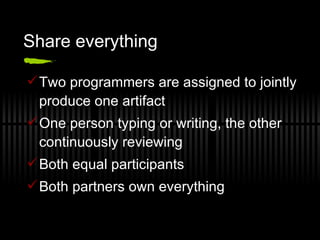 Extreme & pair programming Slides ppt | PPT