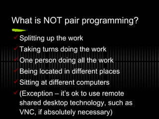 Extreme & pair programming Slides ppt | PPT