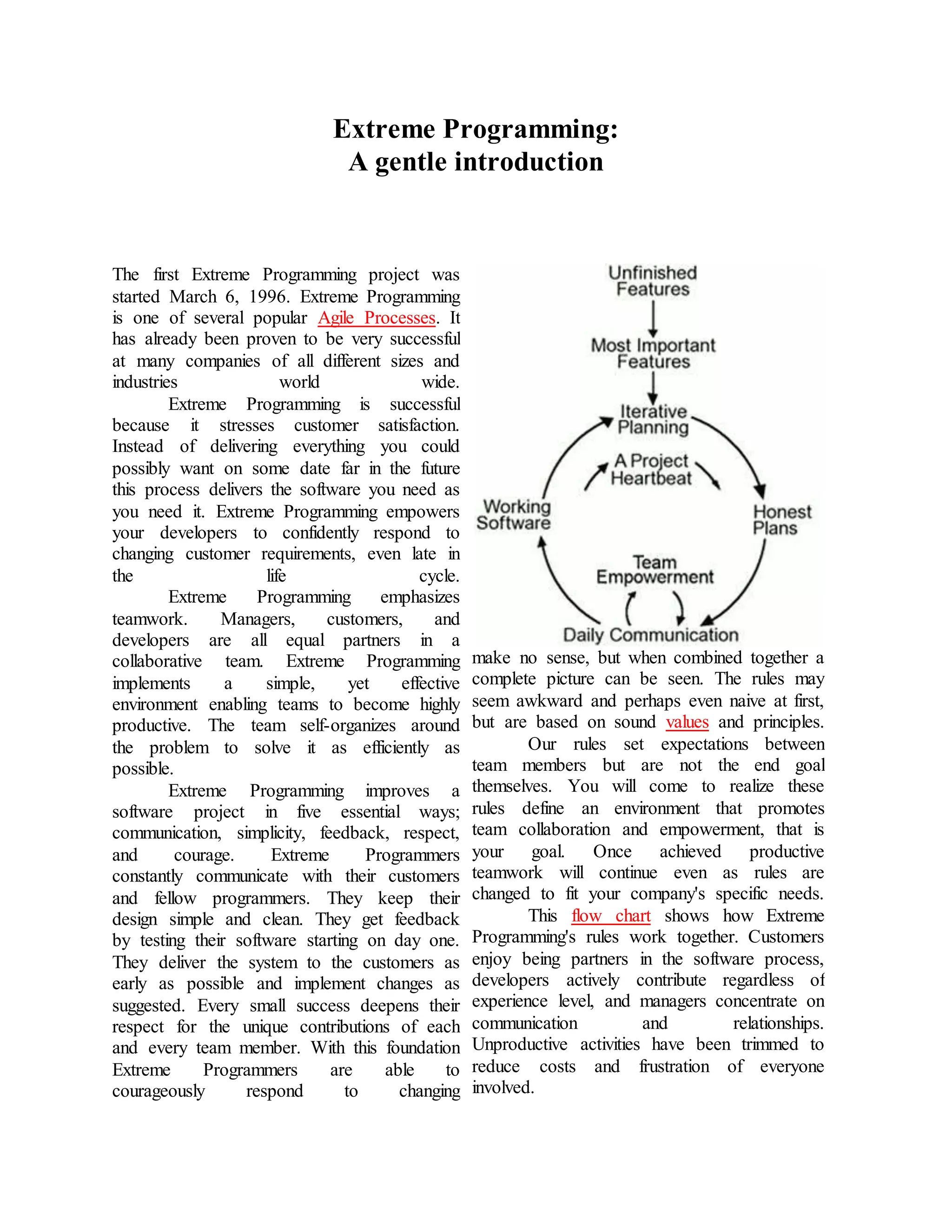 Extreme programming | DOCX
