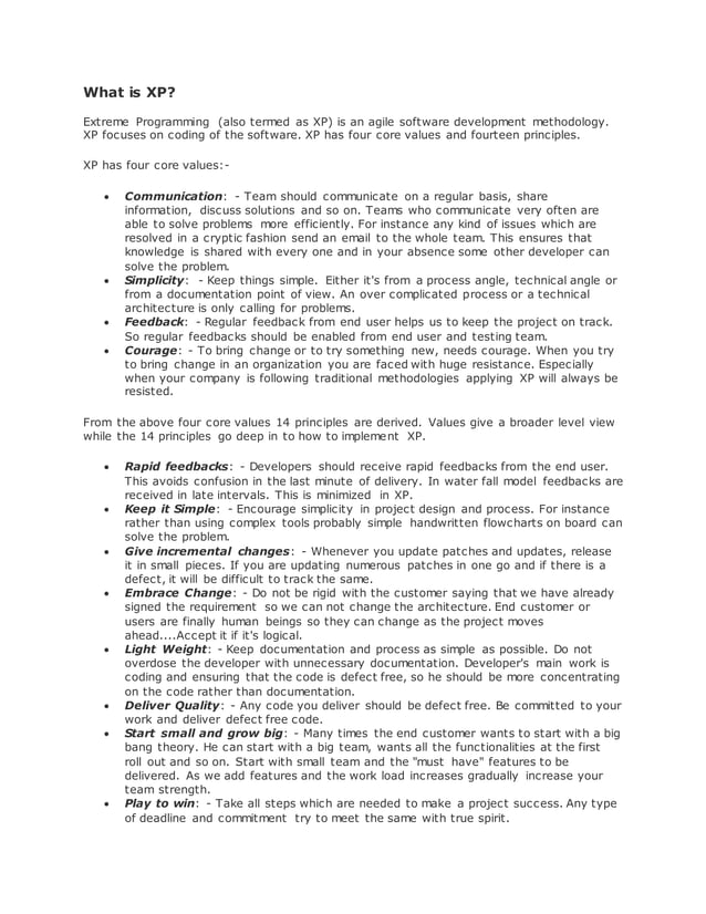 Extreme programming | PDF