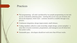 Extreme programming | PPTX | Programming Languages | Computing