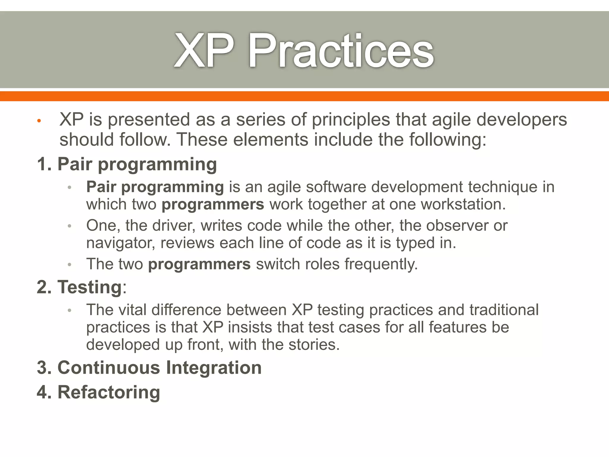 XP (Extreme programming) SE1 | PPTX