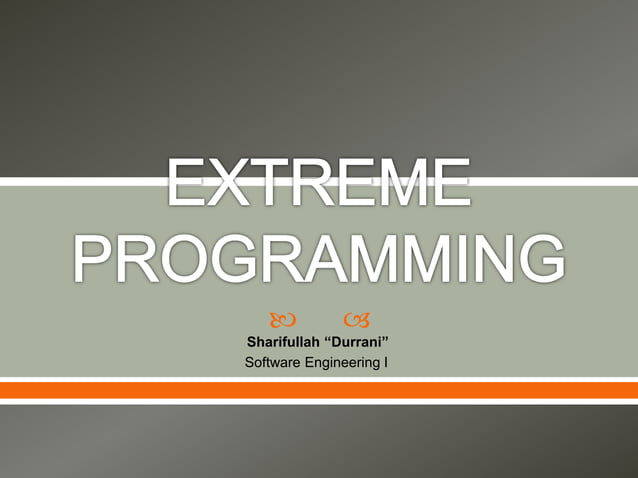 XP (Extreme programming) SE1