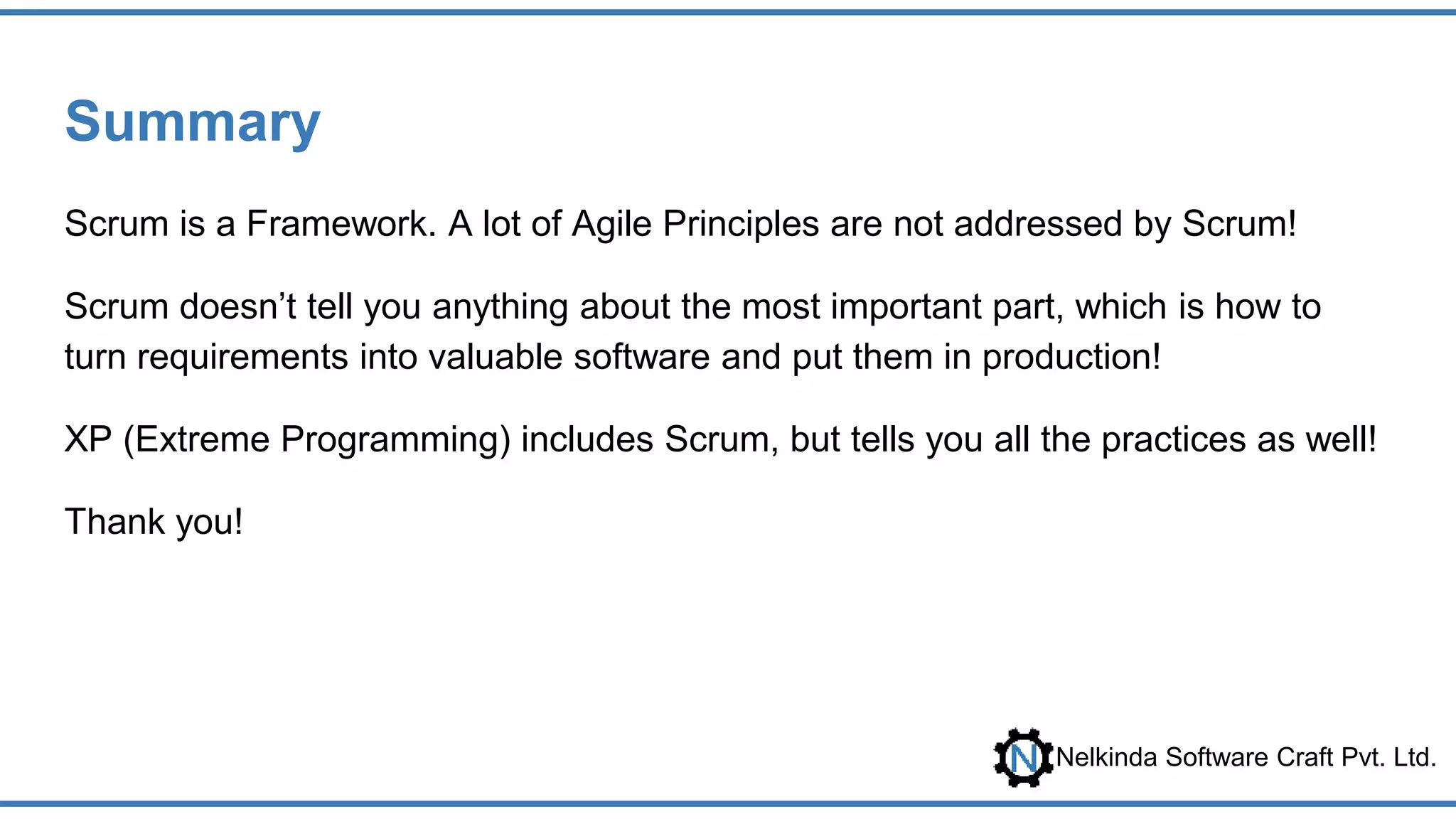 Extreme Programming 2018 — Agile Beyond Scrum | PPT