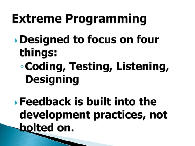 Extreme programming in Agile Development | PPT