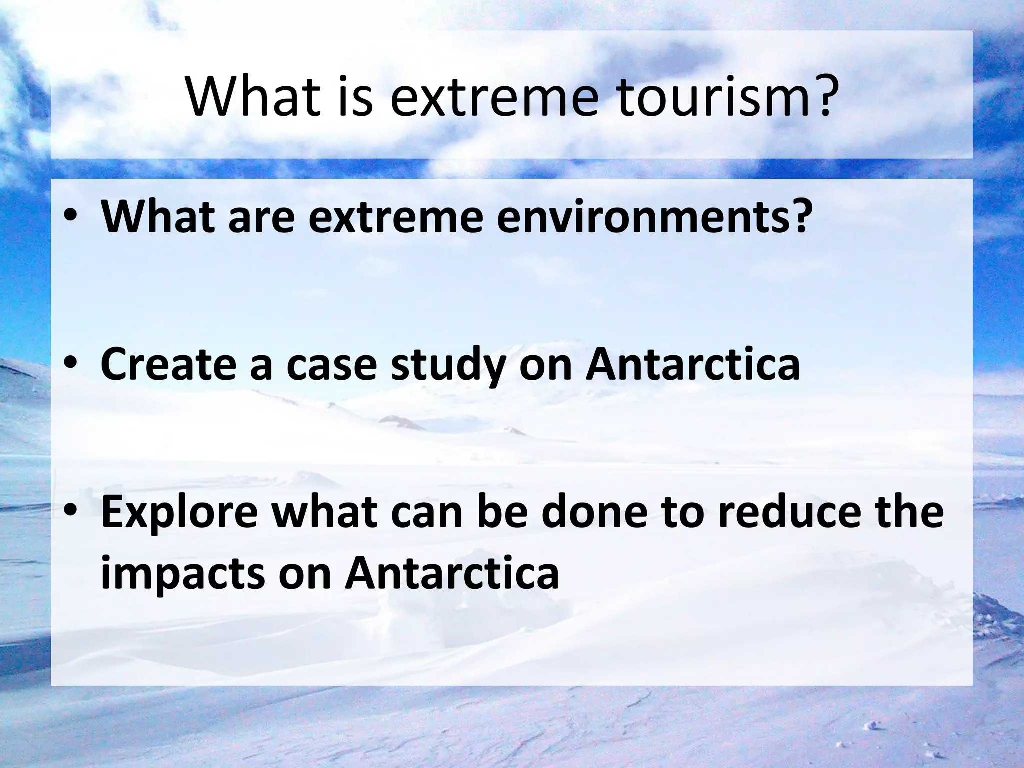 Extreme tourism | PPTX