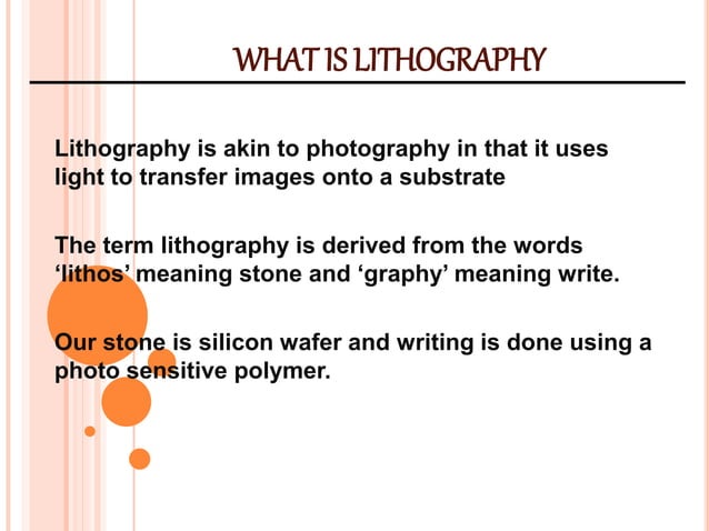 Extreme ultraviolet lithography ppt | PPTX